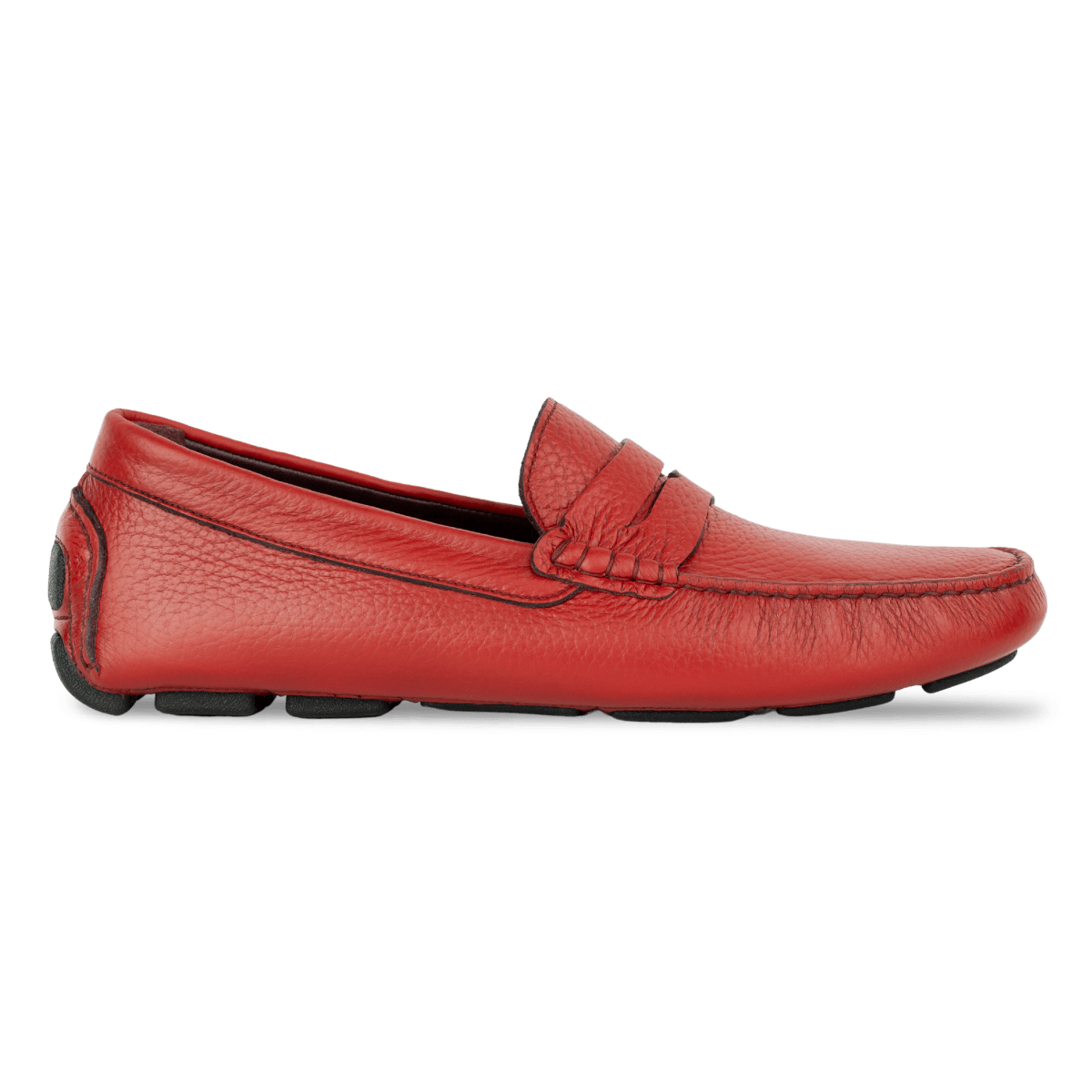 Harvey : Mocassin Homme - Cuir Rouge Toscane - Bleather UK – bleather.ma