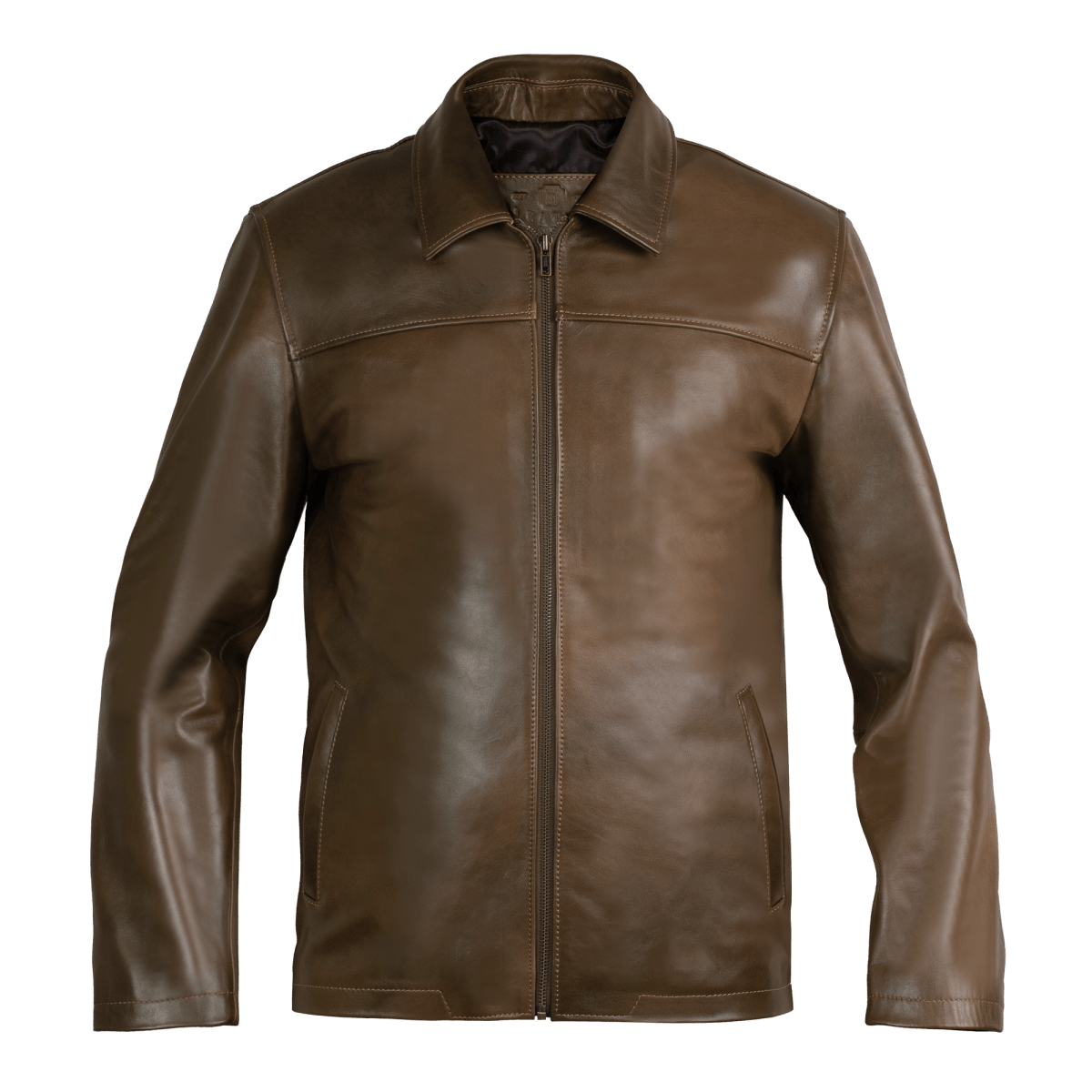 Heritage: Jacket Hommes - Cuir Marron patiné - Bleather UK – bleather.ma