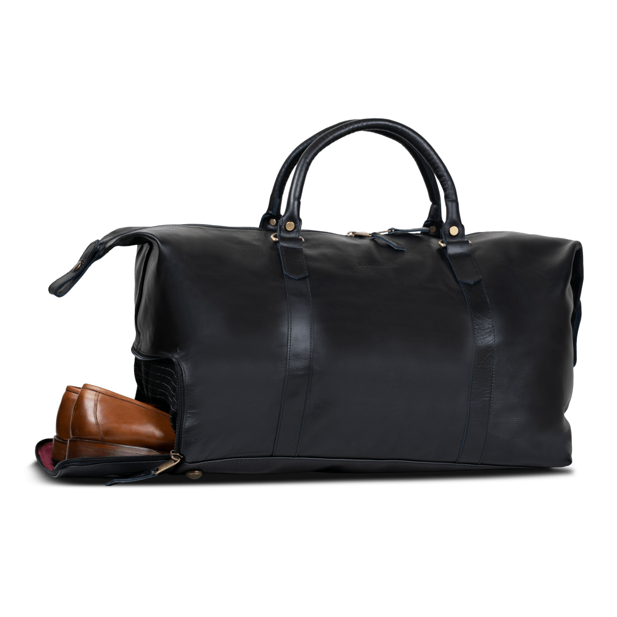 Imperial Essence: Sac de Voyage - Cuir Noir - Bleather UK – bleather.ma